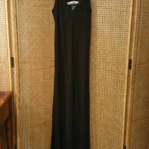 Max Studio | Dresses | Max Studio Leon Max Black Elegant Maxi Dress New ...